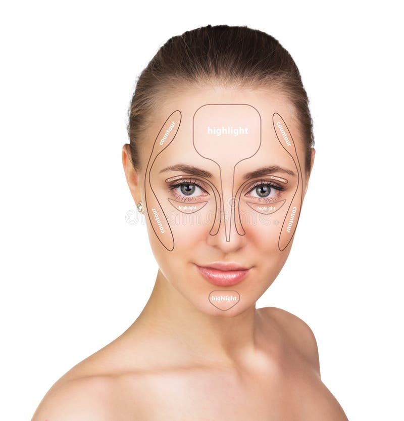 Contour and Highlight Makeup. Stock Image - Image of freshness ...