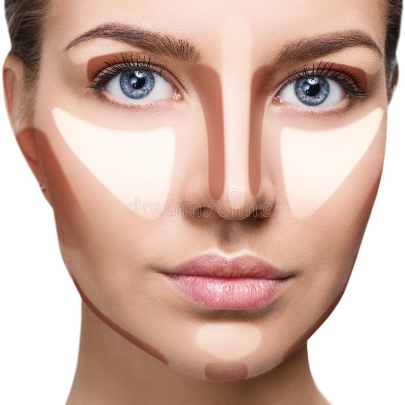 Contour and Highlight Makeup. Stock Photo - Image of highlight, cheek ...