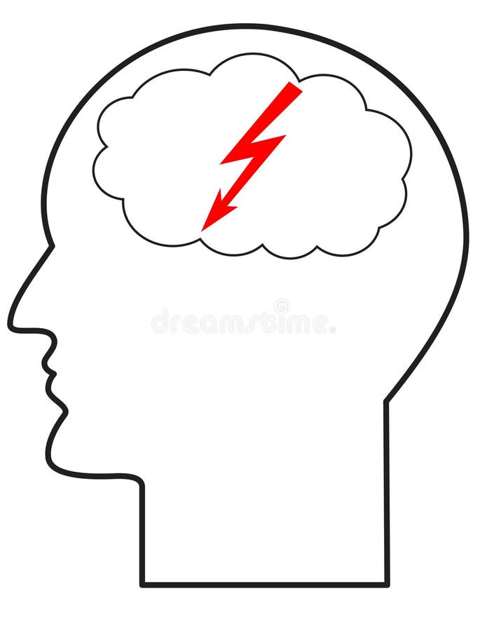 Contour of human stock vector. Illustration of head - 158675282