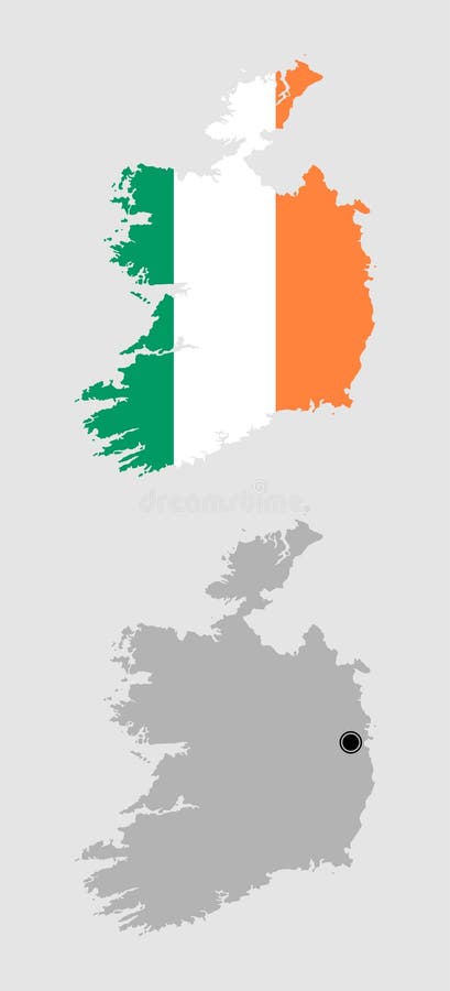 Contour of Ireland stock vector. Illustration of country - 147552198