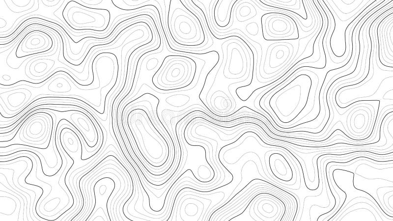 Contour Map Background. Vector Geography Scheme and Terrain. Topography ...