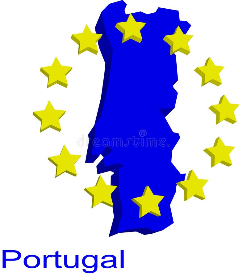 Contour map of Portugal stock vector. Illustration of border - 4970576