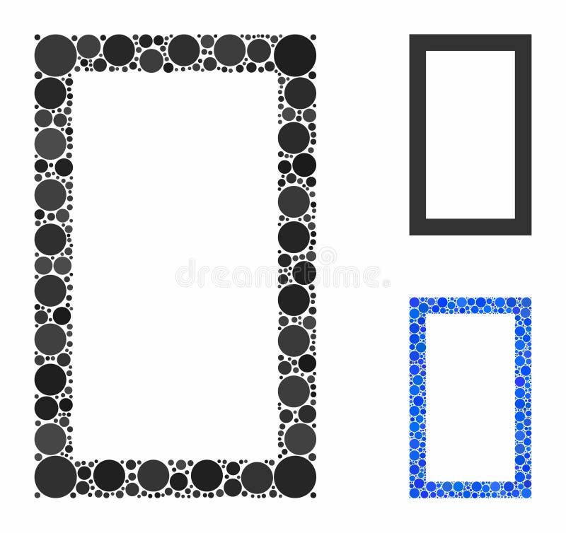 Contour Rectangle Composition Icon of Circle Dots Stock Vector ...