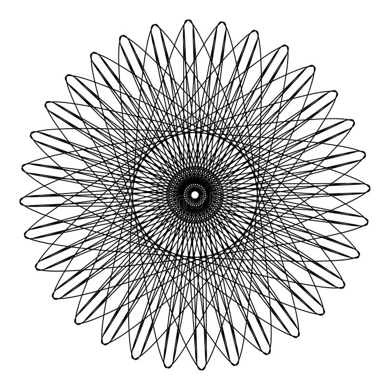 Contour Rosette Flat Graphics Illustration Stock Illustration ...