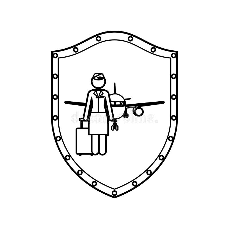 Flight Attendant Badge Stock Illustrations – 52 Flight Attendant Badge ...