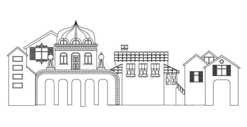 Small Town Coloring Stock Illustrations – 269 Small Town Coloring Stock ...