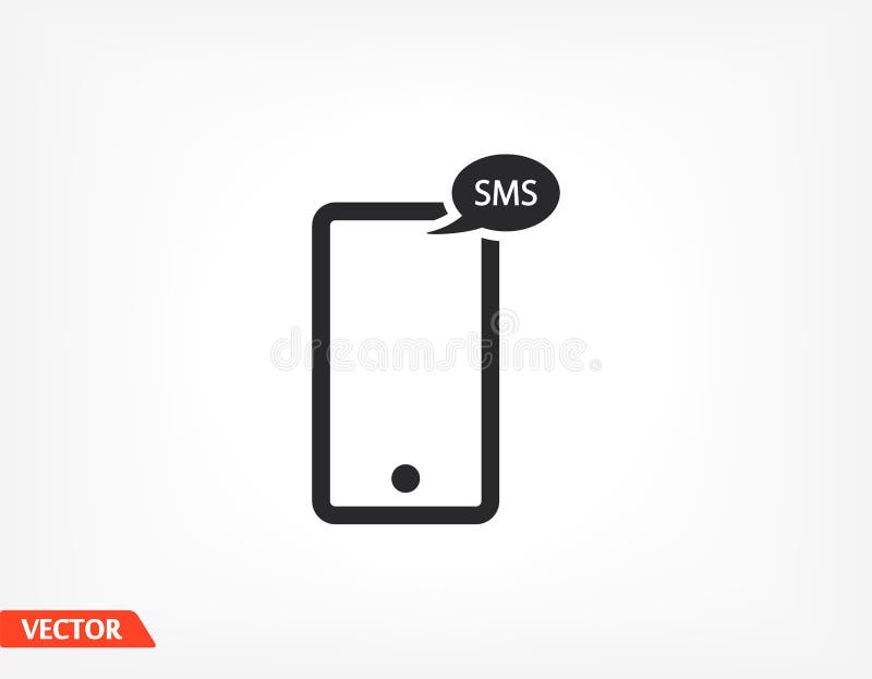 Contour Sms Phone Icon Isolated on Application, Sms Phone Logo, User ...