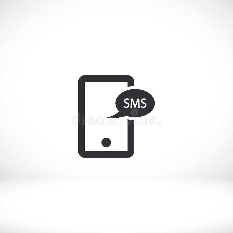 Contour Sms Phone Icon Isolated on Application, Sms Phone Logo, User ...