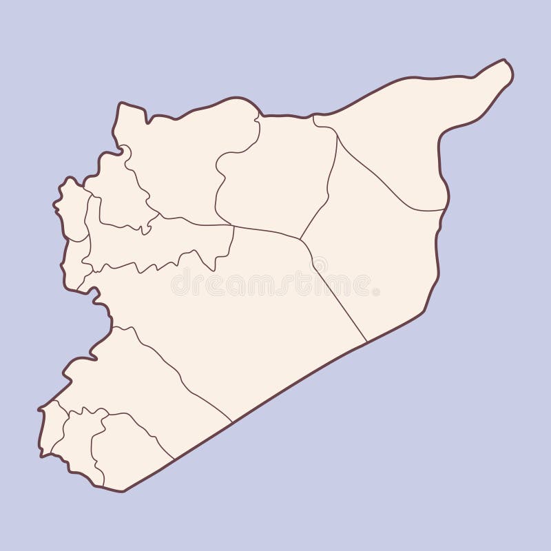 Contour Syria Map Vintage Colors Stock Vector - Illustration of country ...