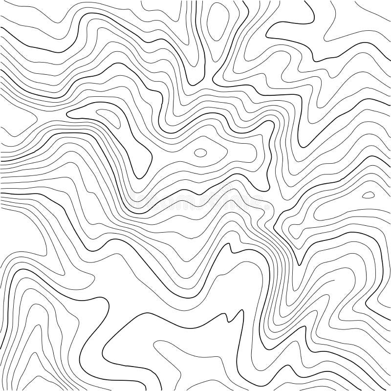 Contour Topographic Map. Geographic Grid Map Background. Vector ...