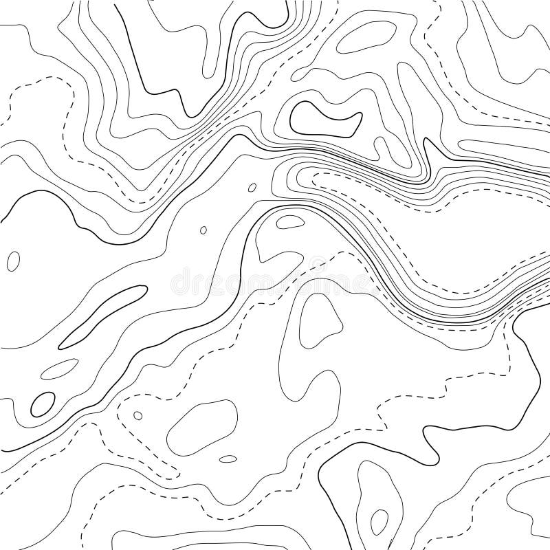 Contour Topographic Map. Geographic Grid Map Background. Vector ...