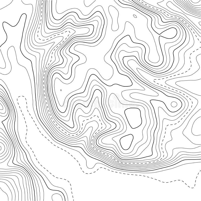 Contour Topographic Map. Geographic Grid Map Background. Vector ...