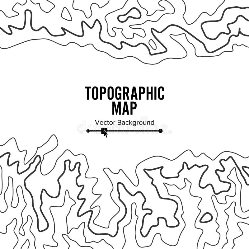 Contour Topographic Map Vector. Geography Wavy Backdrop. Cartography ...
