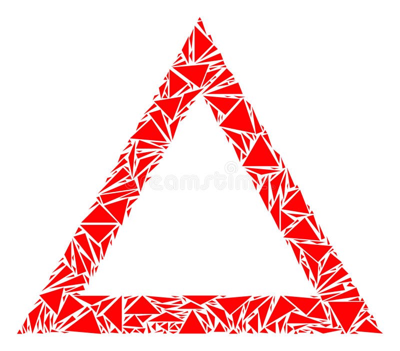 Contour Triangle Composition Of Binary Digits Stock Vector Illustration Of Digit Combination