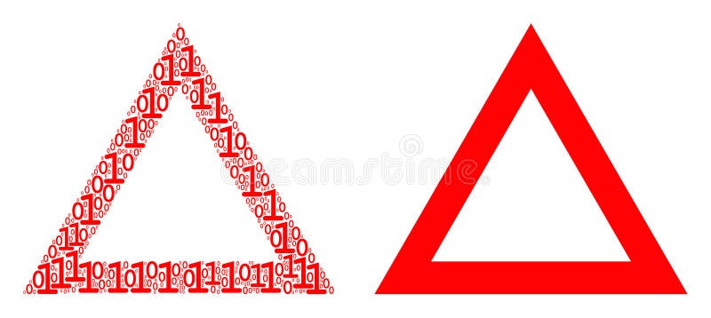 Contour Triangle Composition of Binary Digits Stock Vector ...