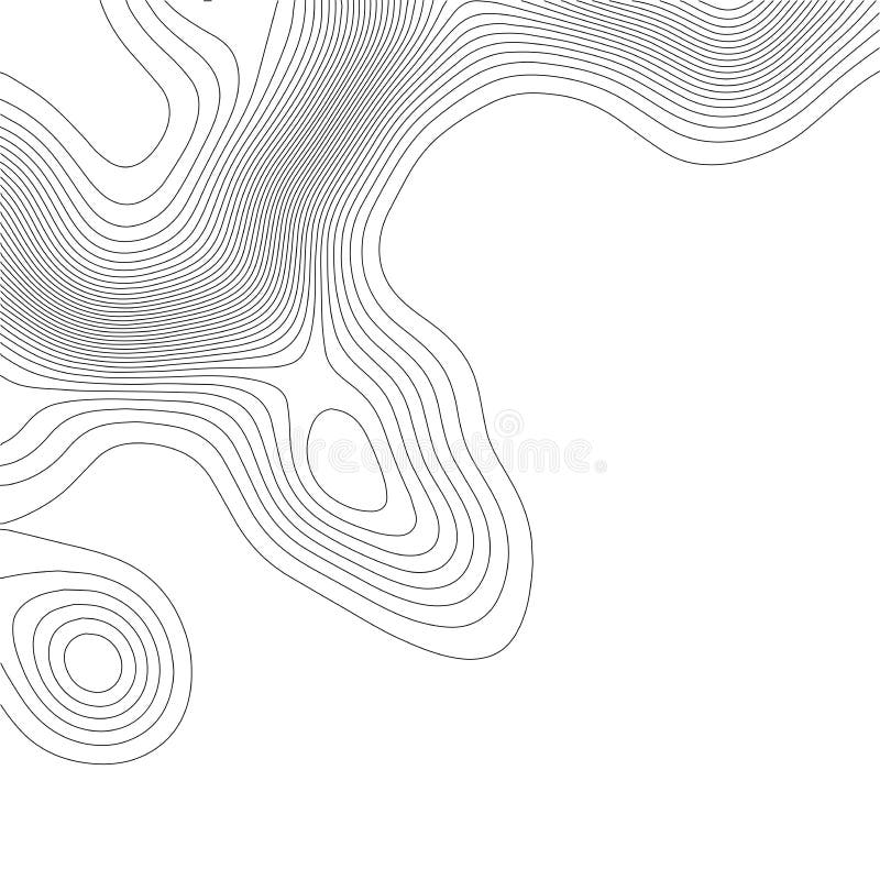 Contour Vector Illustration. Abstract Topographic Map Background ...