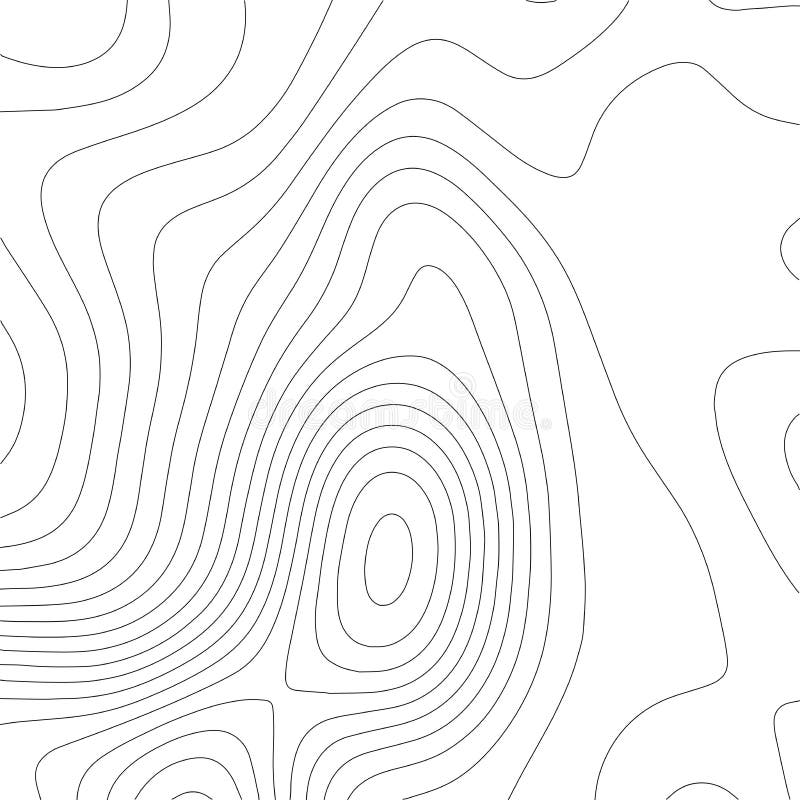 Contour Vector Illustration. Abstract Topographic Map Background ...