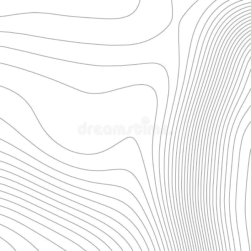 Contour Vector Illustration. Abstract Topographic Map Background Stock ...