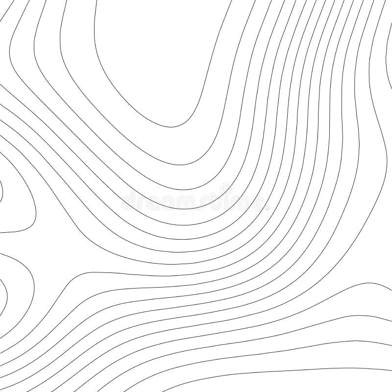 Contour Vector Illustration. Abstract Topographic Map Background Stock ...