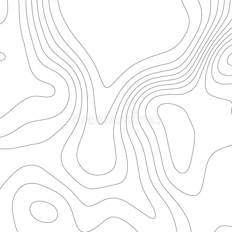 Contour Vector Illustration. Abstract Topographic Map Background Stock ...