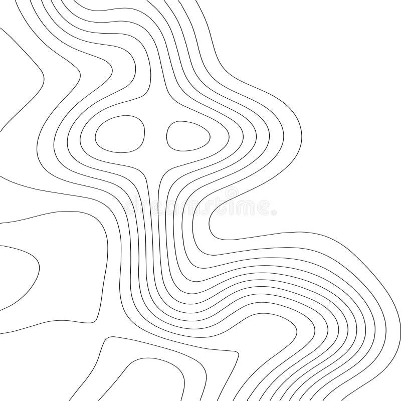Contour Vector Illustration. Abstract Topographic Map Background Stock ...