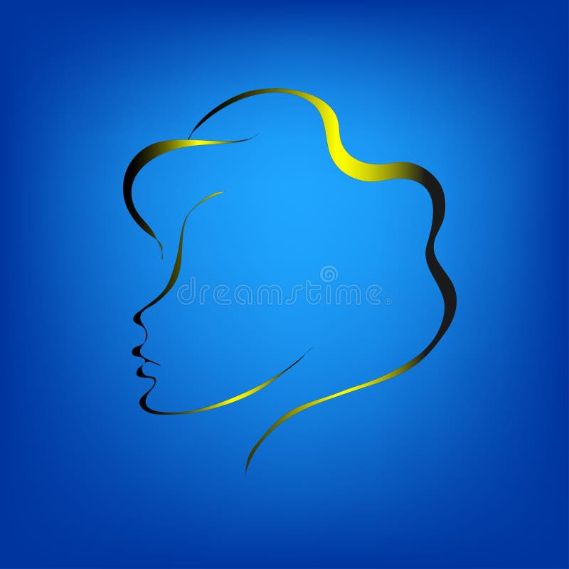 Contour Of A Womans Face Stock Vector Illustration Of Caucasian 36203651