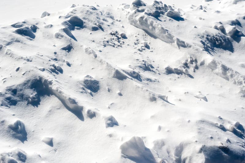 Contoured White Snow Drift and Chunks Stock Photo - Image of fluffy ...
