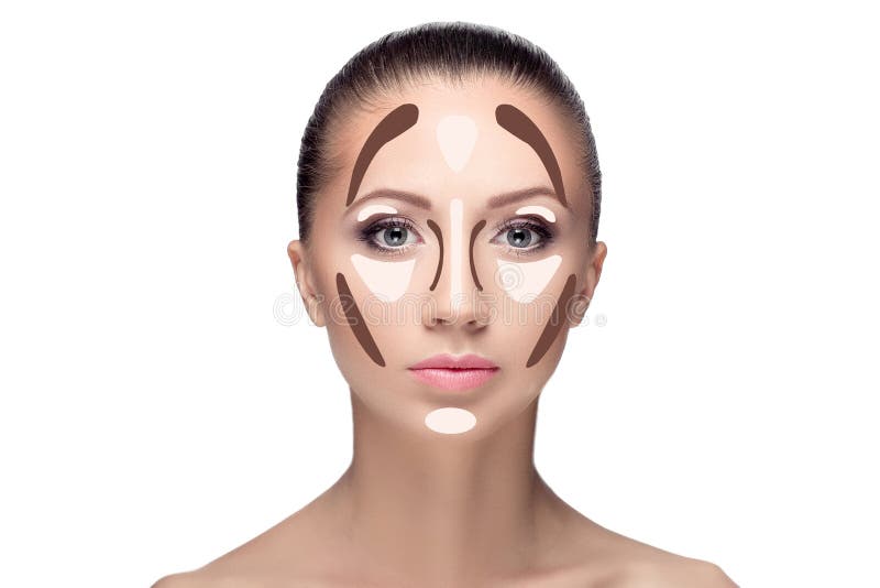 Contouring.Make Up Woman Face Stock Photo - Image of girl, makeup: 72389486
