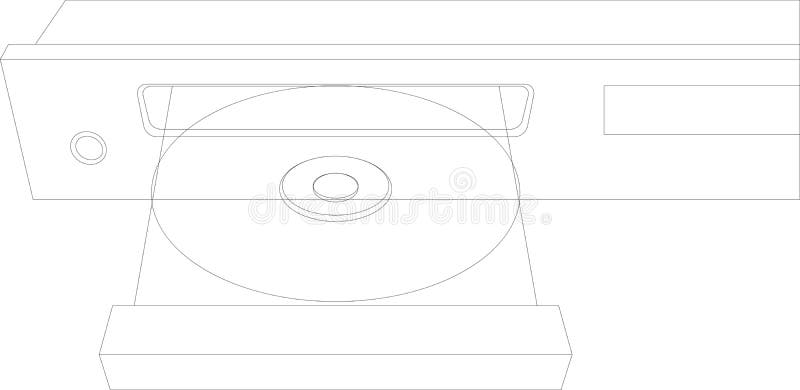 Contours CD player stock vector. Illustration of disc - 257999790