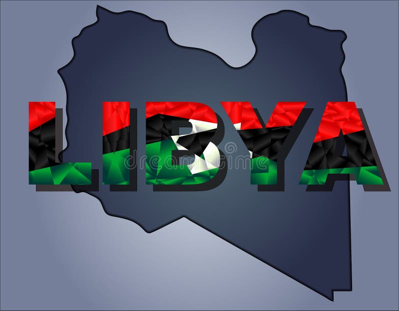 The Contours of Territory of Libya and Libya Word in Colours of the ...