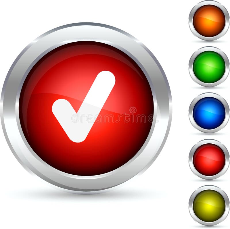 Boutons de validation. illustration de vecteur. Illustration du simple ...