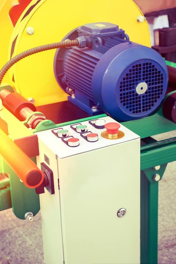 Control Panel of a Heavy-duty Winch Machine in a Workshop Setting ...