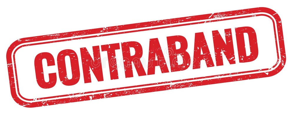 CONTRABAND Text on Red Grungy Stamp Stock Illustration - Illustration ...