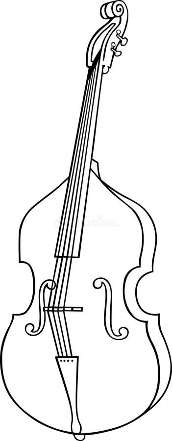Contrabas vector illustratie. Illustration of instrument - 21845548