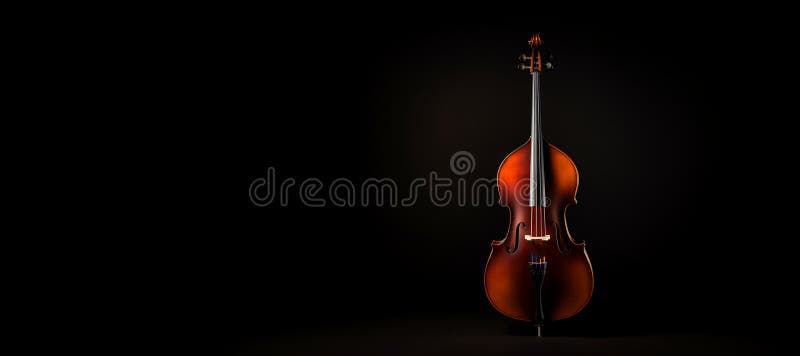 Contrabass Black Vector Illustration, Isolated on White Background ...