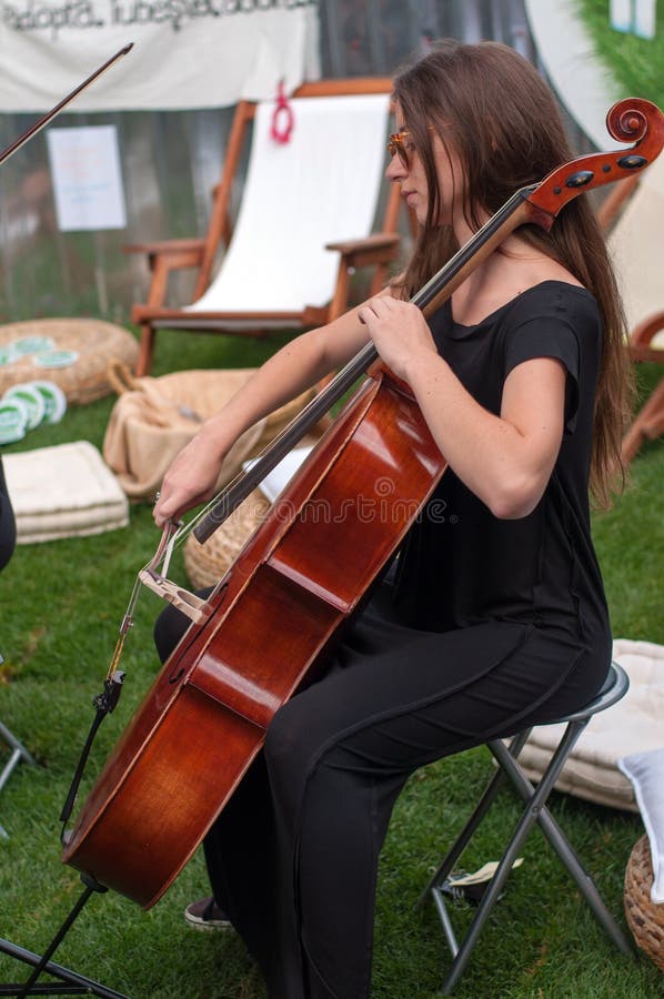 Musician Playing Contrabass Editorial Photography - Image of classical ...