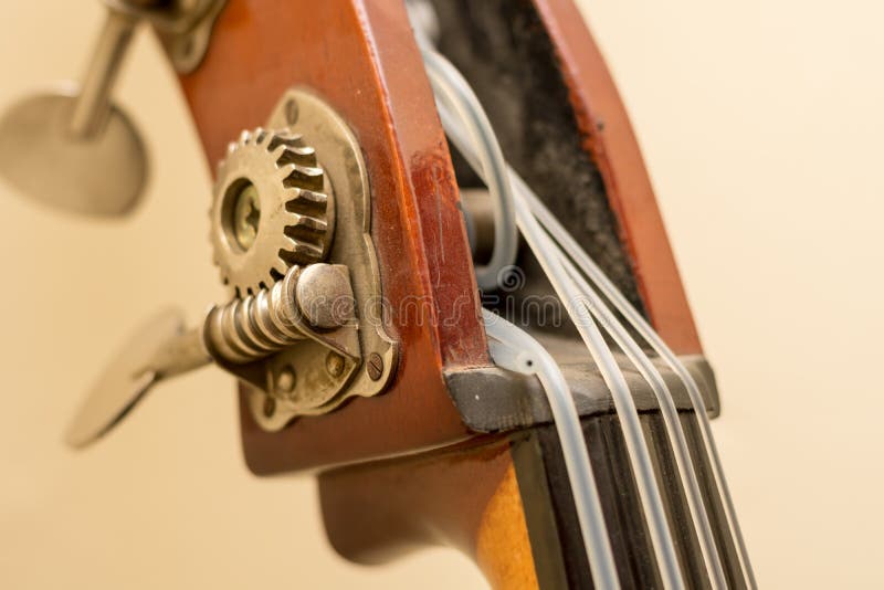 Contrabass Wooden Instrument Details Stock Image - Image of wood ...