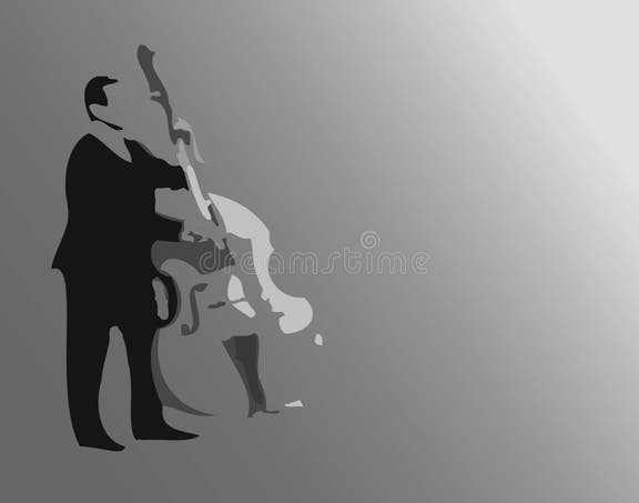 Contrabassist stock vector. Illustration of black, musical - 16286085