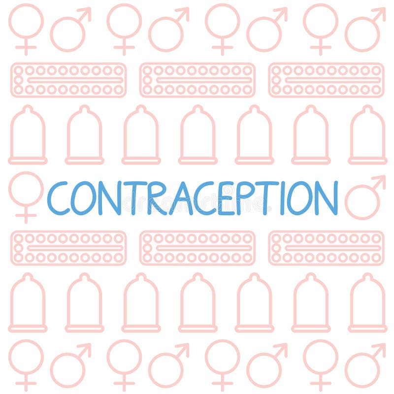 Contraception Method Pattern Stock Vector - Illustration of isolated ...