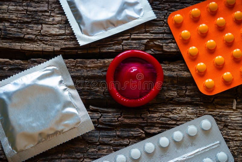 Contraceptive Condoms Birth Control Pills Table Stock Photos - Free ...