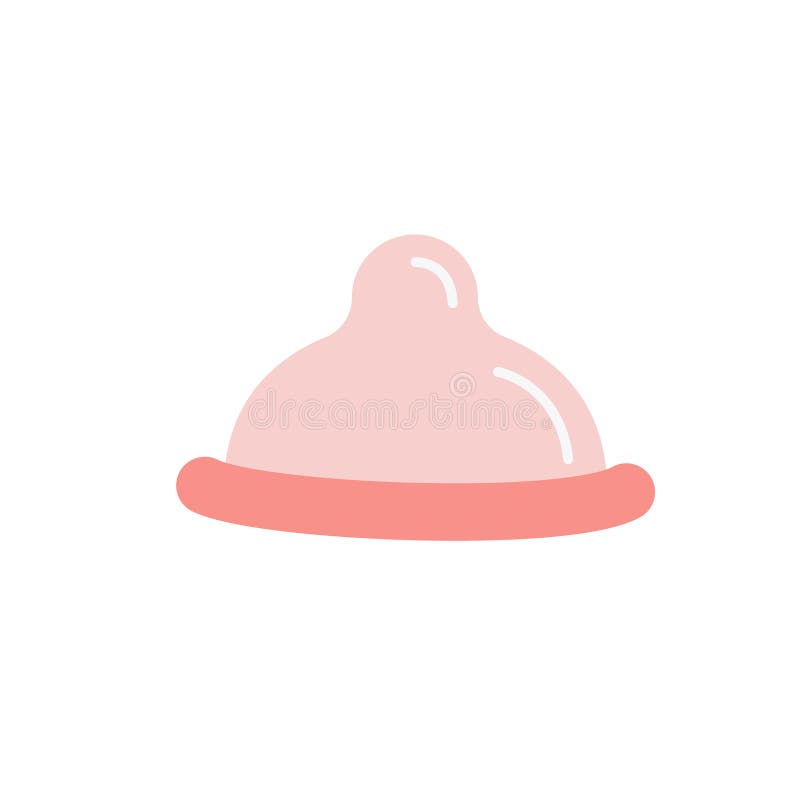 Contraceptive Diaphragm or Cervical Cap Colored Flat Style Icons. Birth ...