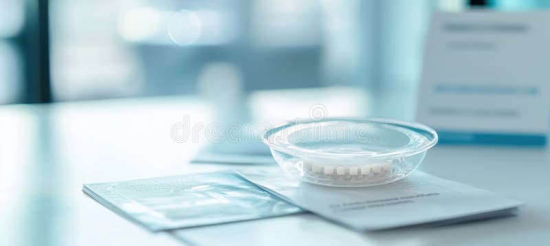 Contraceptive Implant Display on Consultation Table with Informational ...