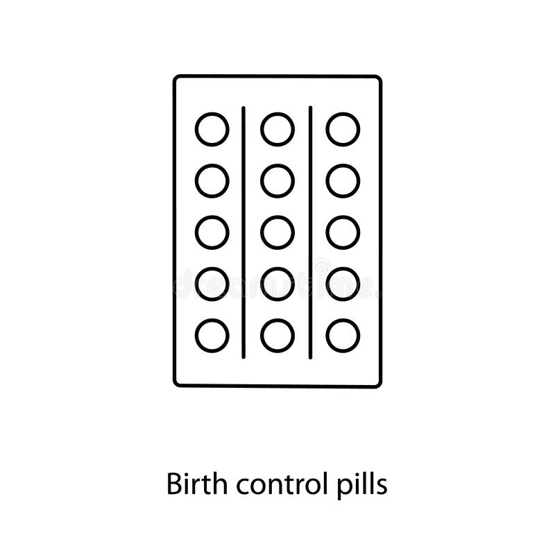 Method of Contraception Intrauterine Device, Uterine Spiral Line Icon ...