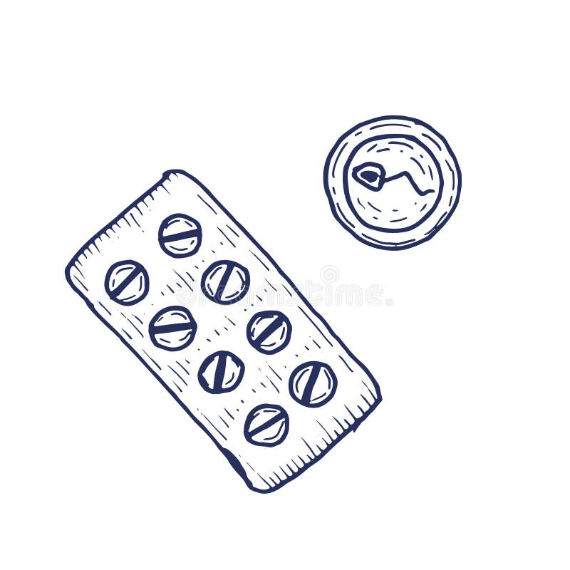 Set Contraception Methods and Girl Concept Stock Vector - Illustration ...