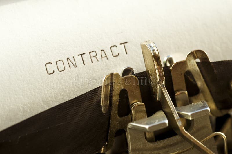Contract header front page stock photo. Image of print - 3690176