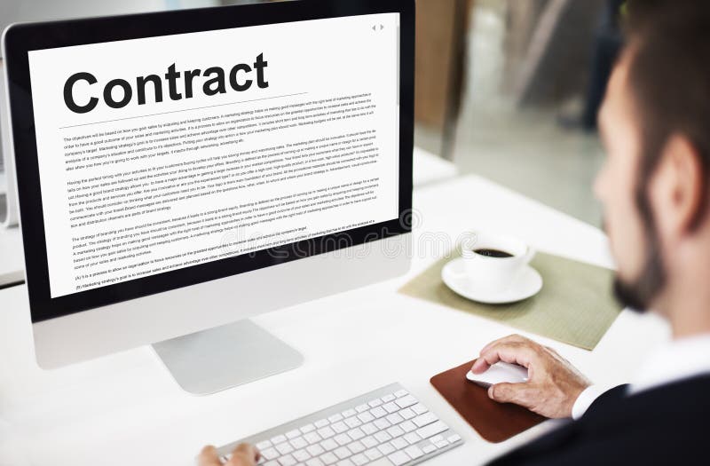 Contract Agreement Commitment Obligation Negotiation Concept Stock ...