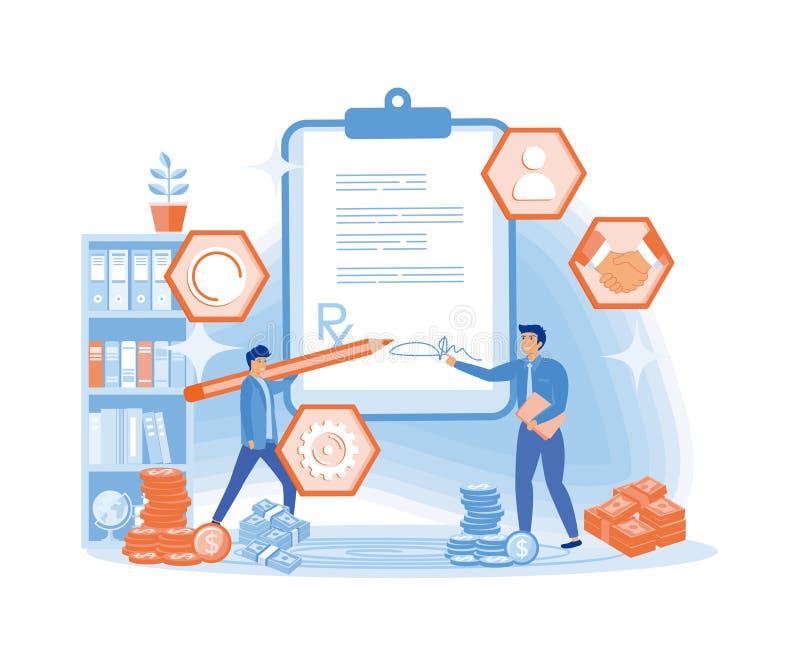 Contract Agreement Concept. Businessman Signing a Contract Concept ... Contract Agreement Concept. Businessman Signing a Contract Concept ...