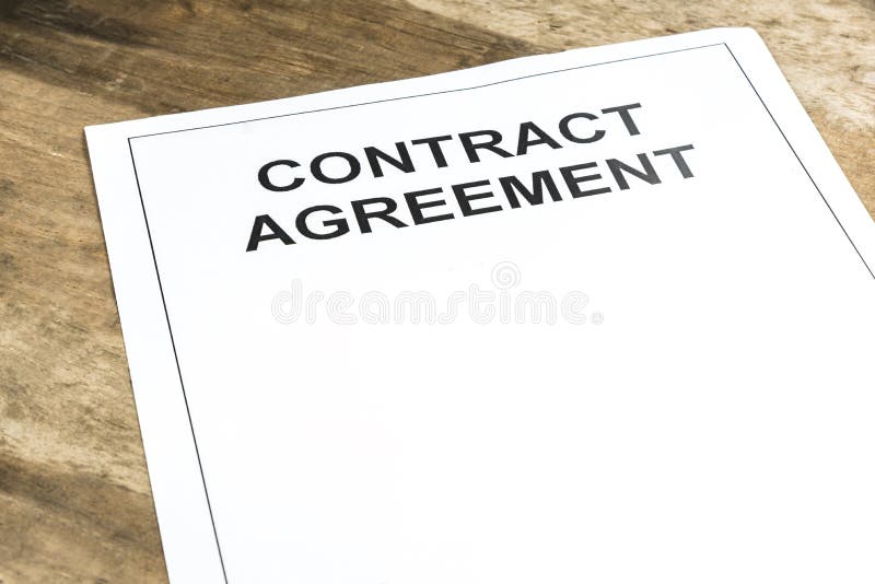 Contract agreement paper stock image. Image of sign, deal - 76241479