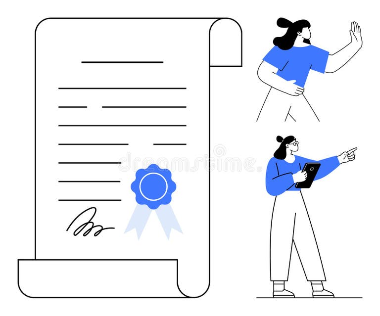 Contract Approval Concept with Certified Document and Professionals Reviewing Details Stock ...