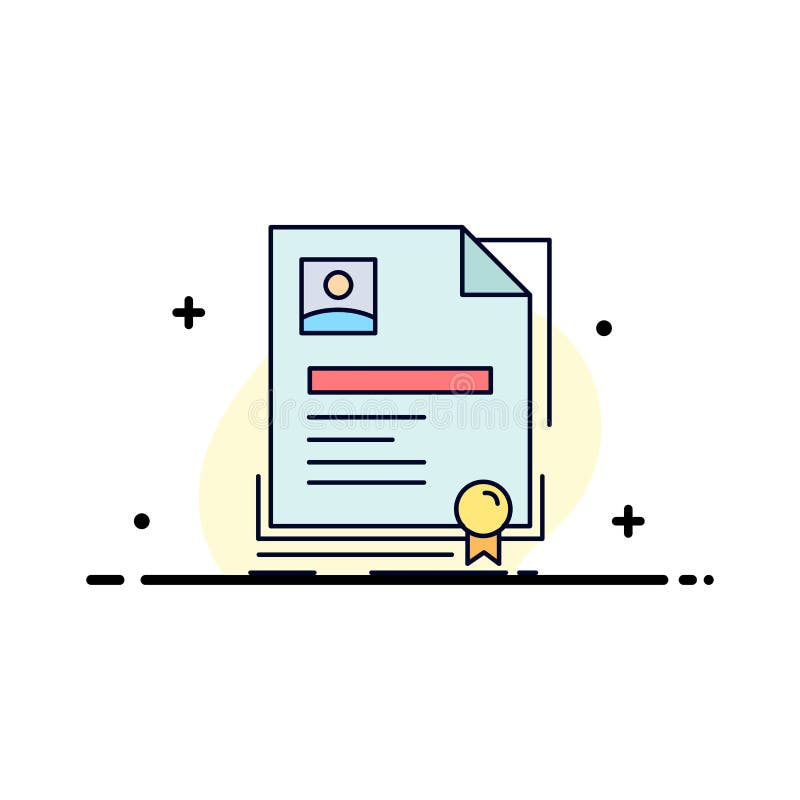 Contract, Badge, Business, Agreement, Certificate Flat Color Icon ...
